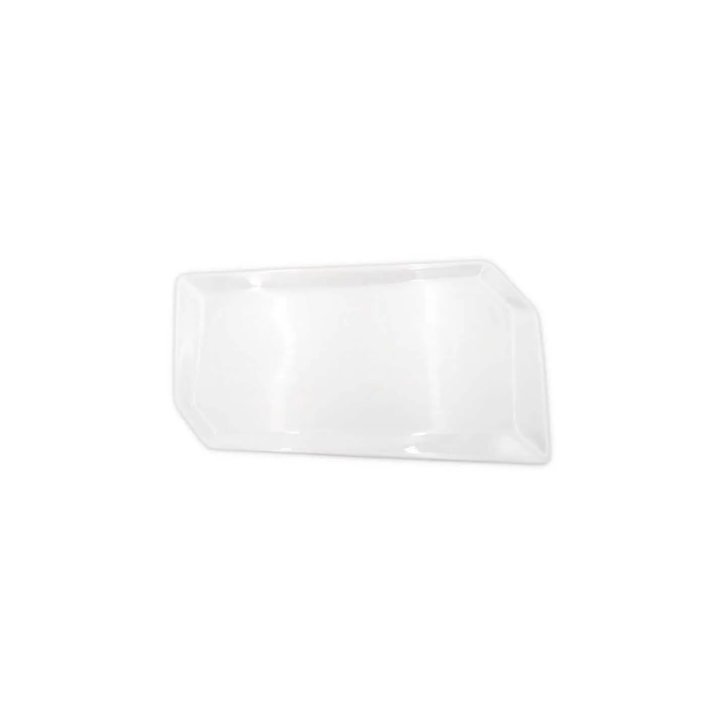 Plato Romboide de Porcelana 35 x 20 Centimetros Blanco CATER MAX 15072-3