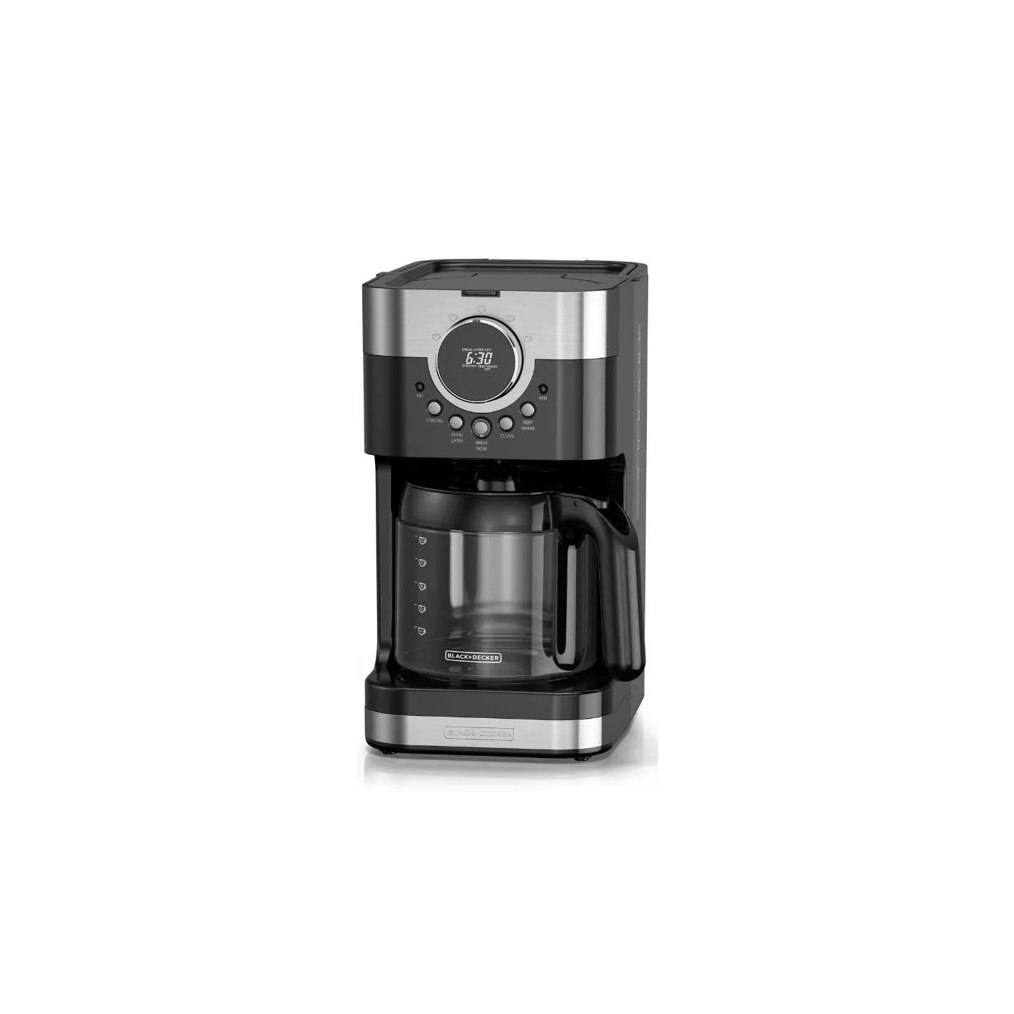 Coffee Maker Programable 12 Tazas con Jarra de Vidrio Negro BLACK ...