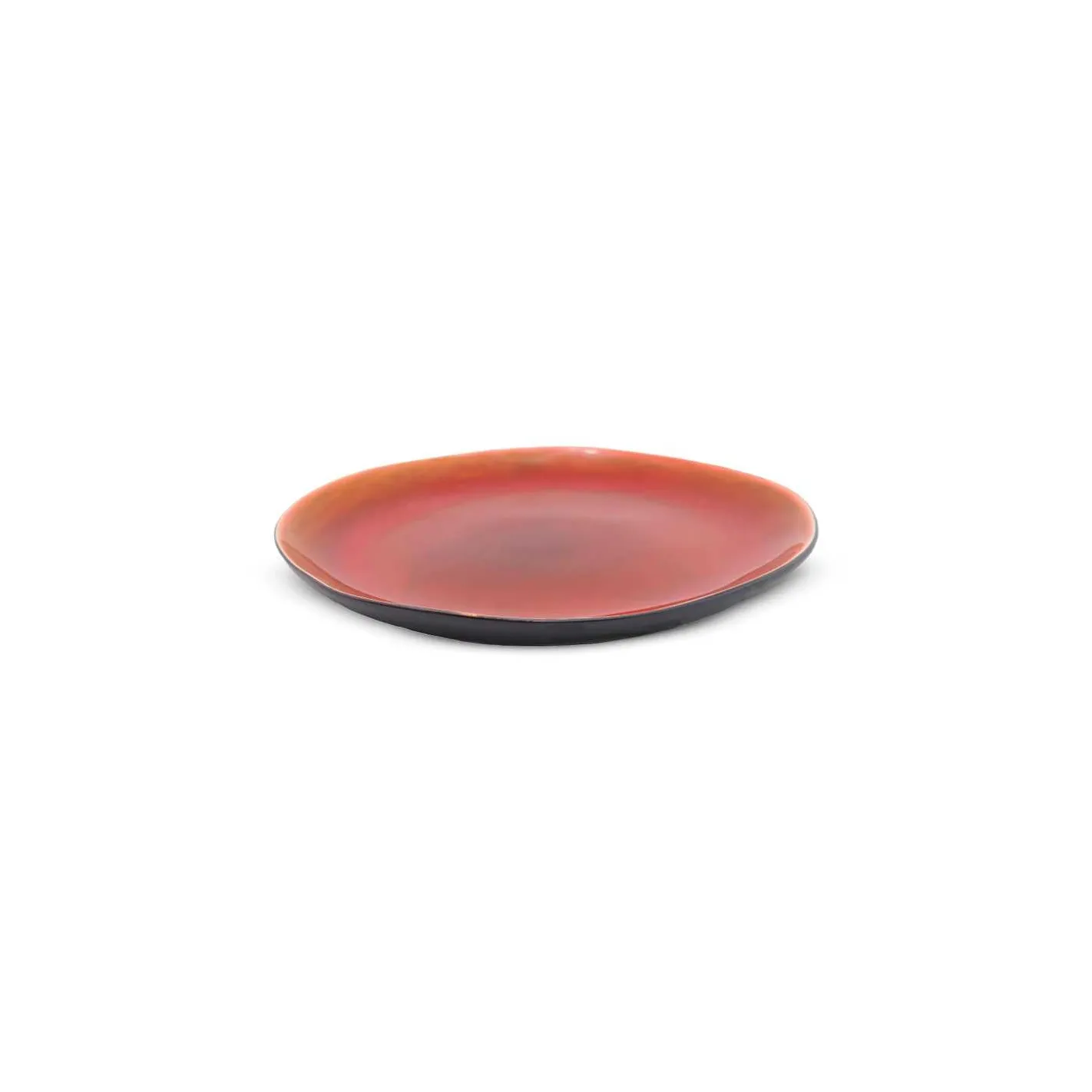 Plato de Ceramica Redondo de 20 Centimetros de Color Rojo BELLARTE LDX ...