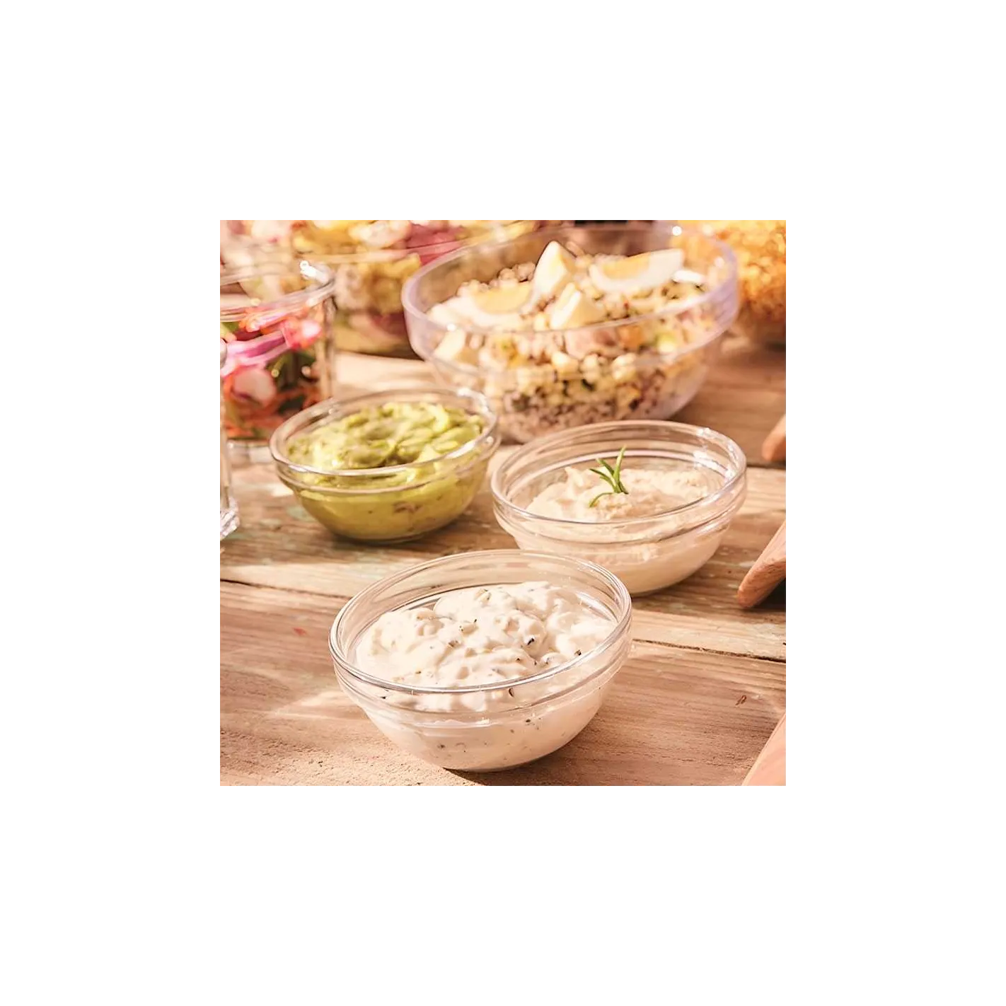 Bowl de Vidrio Redondo Empilable de 14 Centimetros ARCOROC 10003